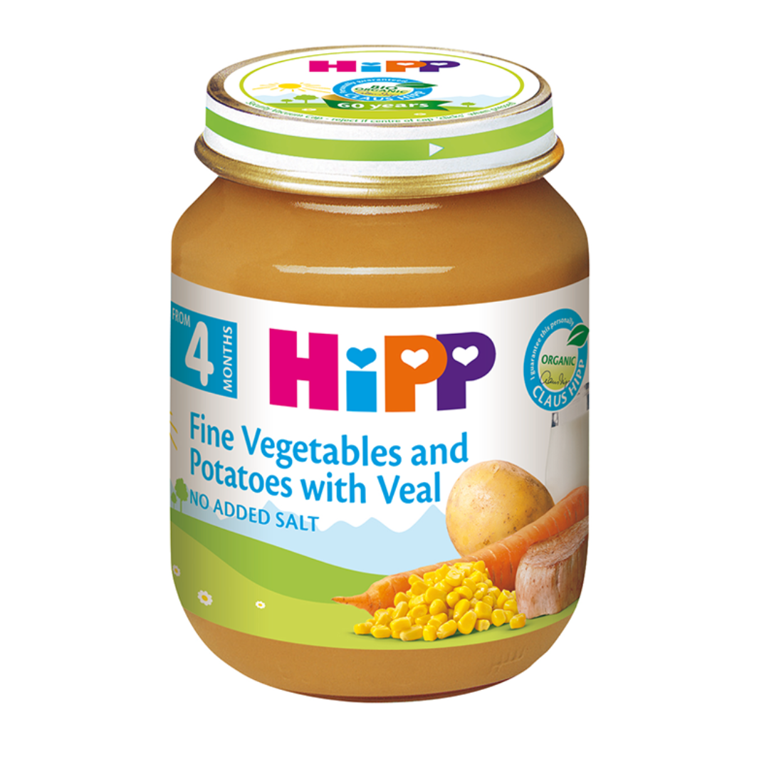 Hipp Fine vegetables and potatoes with veal – FarmaOn
