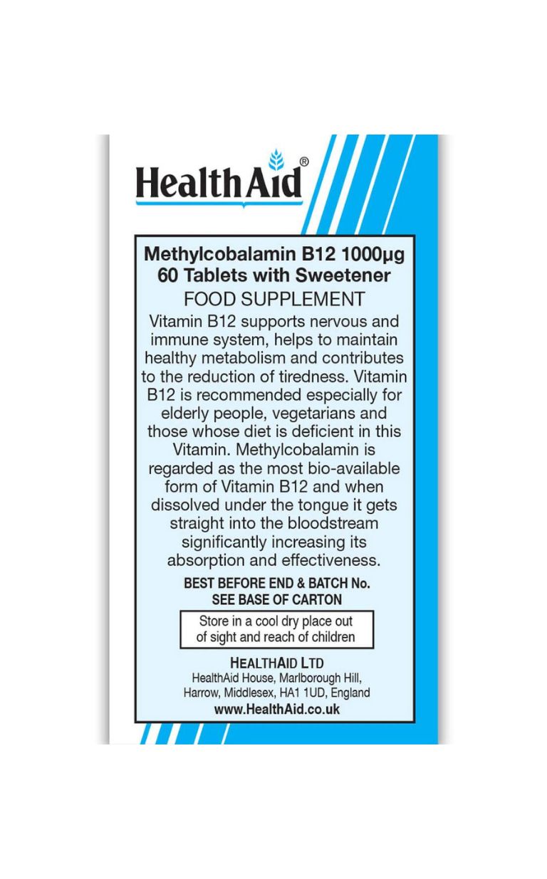 Health Aid Methylcobalamin 1000mcg – FarmaOn